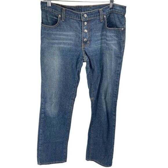 Ralph Lauren | Jeans | Ralph Lauren Womens 0 Cotton Snap Front Straight ...